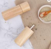 China Rubber Wood Pepper Grinder 5.2x15cm Ceramic Spice Mill for Salt and Pepper for sale