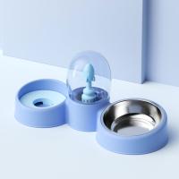 China Stainless Steel Automatic Pet Water Dispenser Feeder 2-in-1 Bowl for Dogs Cats 800ml for sale