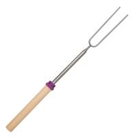 China Stainless Steel BBQ Skewers Marshmallow Roasting Sticks 1.18 Inch Prongs Telescopic for sale