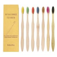 China Natural Charcoal Biodegradable Bamboo Toothbrush Soft Bristles for sale