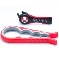 China 5 in 1 Multi Function Can Opener Bottle Opener Kit with Silicone Handle for sale