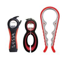 China 5 in 1 Multi Function Can Opener Bottle Opener Kit with Silicone Handle for sale