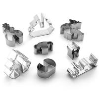 China Stainless Steel Christmas Cookie Cutter Set 18 Pieces 3D Biscuit Mold DIY Baking Tool for sale