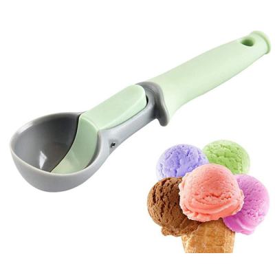 China Plastic Ice Cream Scoop With Easy Trigger Cookie Scoops Melon Ball Scoop for sale