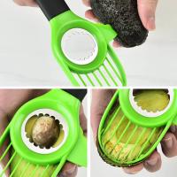 China 3 in 1 Plastic Avocado Cutter Knife Corer Slicer 22cm Kitchen Tool for sale