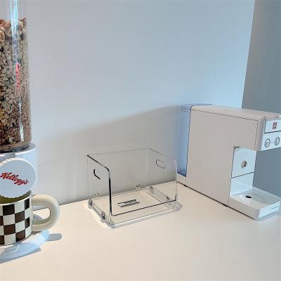 China 18L Clear Acrylic Storage Bins Organizer for Cosmetic Jewelry Stationery for sale