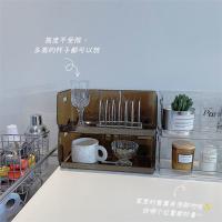 China 18L Clear Acrylic Storage Bins Organizer for Cosmetic Jewelry Stationery for sale