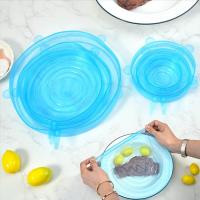 China Kitchen 6pcs Reusable Stretch Round Silicone Stretch Lids Food Storage Cover Set for sale