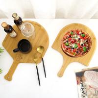 China Natural Bamboo Pizza Peel Board with Easy Glide Edges and Handle for Baking for sale
