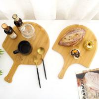 China Natural Bamboo Pizza Peel Board with Easy Glide Edges and Handle for Baking for sale