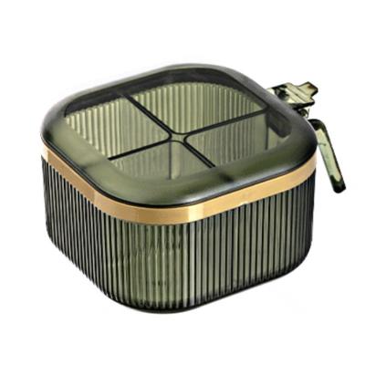 China Clear Integrated Kitchen Plastic Spice Storage Containers 4-In-1 Multifunctional for sale