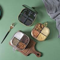 China Clear Integrated Kitchen Plastic Spice Storage Containers 4-In-1 Multifunctional for sale