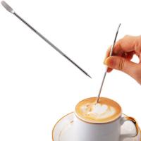 China Custom 12oz Stainless Steel Milk Frothing Pitcher with 16pcs Barista Coffee Stencils Set for sale