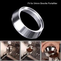 China 54mm Stainless Steel Espresso Dosing Funnel Coffee Dosing Ring for Breville Portafilter for sale