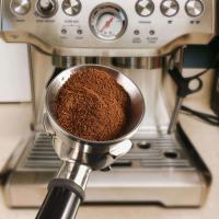 China 54mm Stainless Steel Espresso Dosing Funnel Coffee Dosing Ring for Breville Portafilter for sale