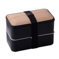China 2 Layer Leakproof Bamboo Bento Lunch Box 1200ml BPA Free Meal Prep Container for sale