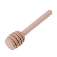 China 3 Inch Bamboo Honey Dipper Sticks Natural Wood Honeycomb Stirrer for Jar Dispensing for sale