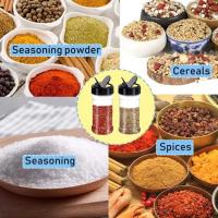 China Bulk 3.5oz Plastic Spice Jars with Black Screw Lids 100ml Clear Seasoning Bottles for sale