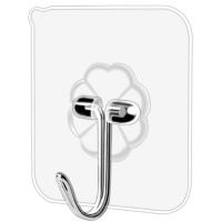 China Plastic Heavy Duty Self Adhesive Wall Hooks 33lb 6x6cm Sticky Hanging Hooks for Concrete Wall for sale