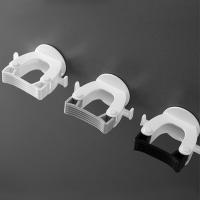 China Self Adhesive Mop Broom Holder Wall Mount Gripper 7x5.5cm ABS Non-Slip Organizer for sale