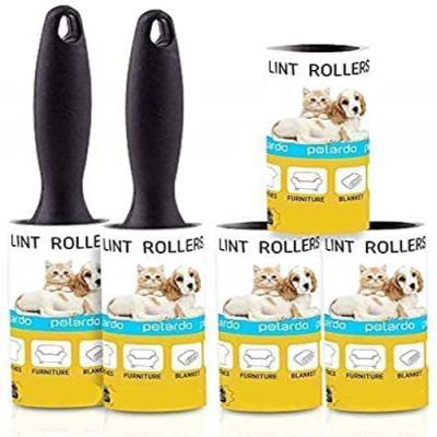 China White Plastic Lint Roller 300 Sheets Pet Hair Remover for Clothes Furniture Carpet for sale