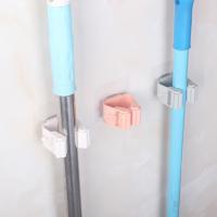 China Wall Mount ABS Mop and Broom Holder Storage 5x6x6cm 15kg Capacity for Garden Kitchen Garage for sale