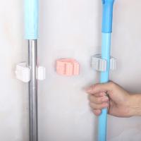 China Wall Mount ABS Mop and Broom Holder Storage 5x6x6cm 15kg Capacity for Garden Kitchen Garage for sale