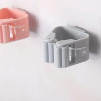 China Wall Mount ABS Mop and Broom Holder Storage 5x6x6cm 15kg Capacity for Garden Kitchen Garage for sale