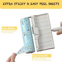 China 240 Sheets 4 Refills Large Surface Lint Remover Roller 6.3 Inch for Pet Hair Clothes Furniture for sale