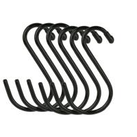 China 6 Inch Heavy Duty Vinyl Coated S Hooks for Hanging Plants 7mm Thick Metal for sale