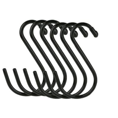 China 6 Inch Heavy Duty Vinyl Coated S Hooks for Hanging Plants 7mm Thick Metal for sale