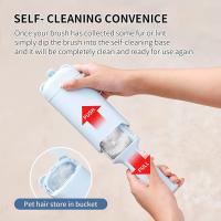 China Self Cleaning Plastic Pet Hair Remover Roller Double Sided Lint Brush for Clothes Bed for sale