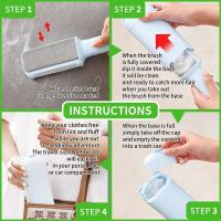 China Self Cleaning Plastic Pet Hair Remover Roller Double Sided Lint Brush for Clothes Bed for sale