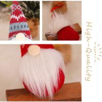 China Handmade Plush Gnome Christmas Tree Ornament 10 Inch Hanging Holiday Decoration for sale