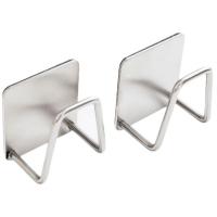 China SUS304 Stainless Steel Adhesive Sponge Holder Hooks 8 lbs Capacity Kitchen Sink for sale