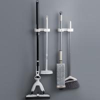 China ABS Plastic Mop and Broom Holder Wall Mount 20x8x3.5cm 5kg Capacity for Home Bathroom Kitchen for sale