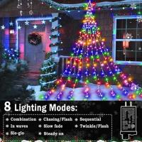 China Waterproof Outdoor LED Star String Lights 350L Multicolor Christmas Halloween Decoration for sale