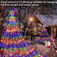 China Waterproof Outdoor LED Star String Lights 350L Multicolor Christmas Halloween Decoration for sale
