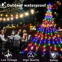 China Waterproof Outdoor LED Star String Lights 350L Multicolor Christmas Halloween Decoration for sale