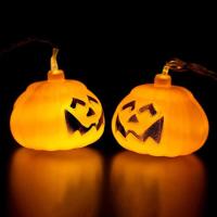 China 20 LED Battery Powered Waterproof Pumpkin String Lights 3V Indoor Outdoor Halloween Decoration for sale