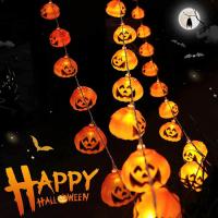 China 20 LED Battery Powered Waterproof Pumpkin String Lights 3V Indoor Outdoor Halloween Decoration for sale
