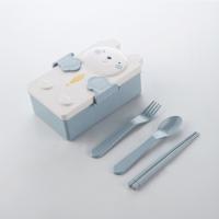 China PP and Wheat Straw Fibre Lunch Box 2 Compartments Bento 800-1000ml for sale