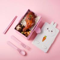 China PP and Wheat Straw Fibre Lunch Box 2 Compartments Bento 800-1000ml for sale