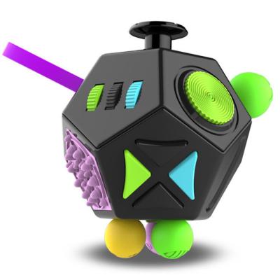 China 12 Sided Fidget Cube Stress Relief Toy ABS 7.0x6.2x7.5 cm for Children Adults for sale