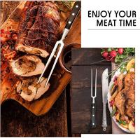China 12 Inch Stainless Steel BBQ Fork Set for Grilling Roasting Carving Kitchen for sale