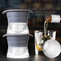 China Large Round Ice Ball Maker Silicone Sphere Ice Cube Tray Mold 5cm 6cm for Whiskey Cocktails for sale