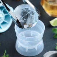 China Large Round Ice Ball Maker Silicone Sphere Ice Cube Tray Mold 5cm 6cm for Whiskey Cocktails for sale