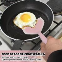 China Silicone Pancake Flipper Spatula 26x12cm Heat Resistant Non Stick Kitchen Turner for sale