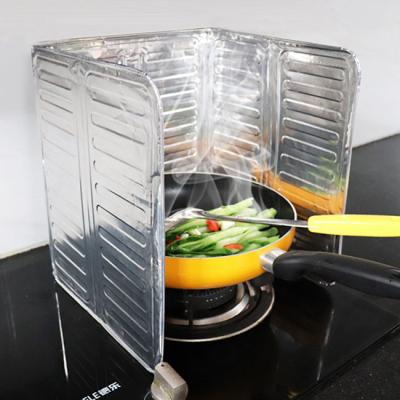 China Aluminum Oil Splash Guard 84x32.5cm Anti Splatter Shield for Kitchen Cooking for sale