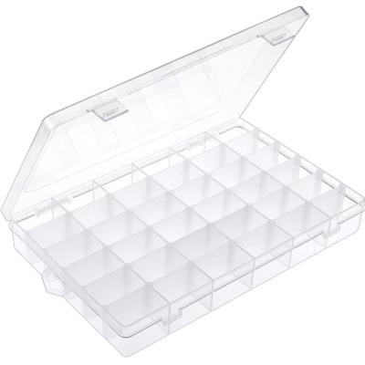 China 36 Grid Clear Plastic Organizer Box 10.8x6.9x1.7 Inch Storage for Jewelry Beads for sale